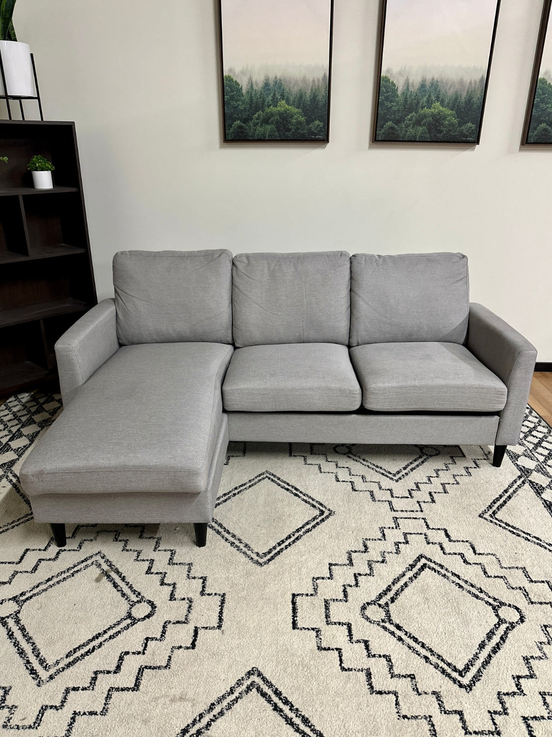PICKUP ONLY! Small Grey Sectional Sofa Couch – Mile High Furniture
